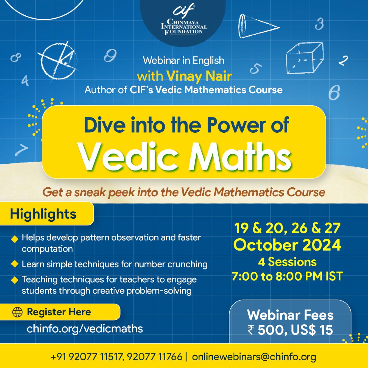 Introductory Webinar on Vedic Mathematics - Chinmaya International ...