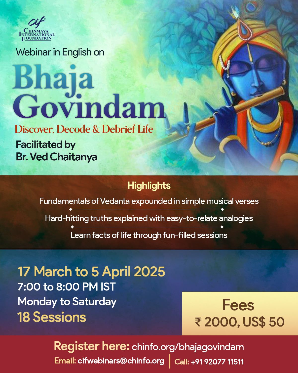 Bhaja Govindam Webinar - Chinmaya International Foundation