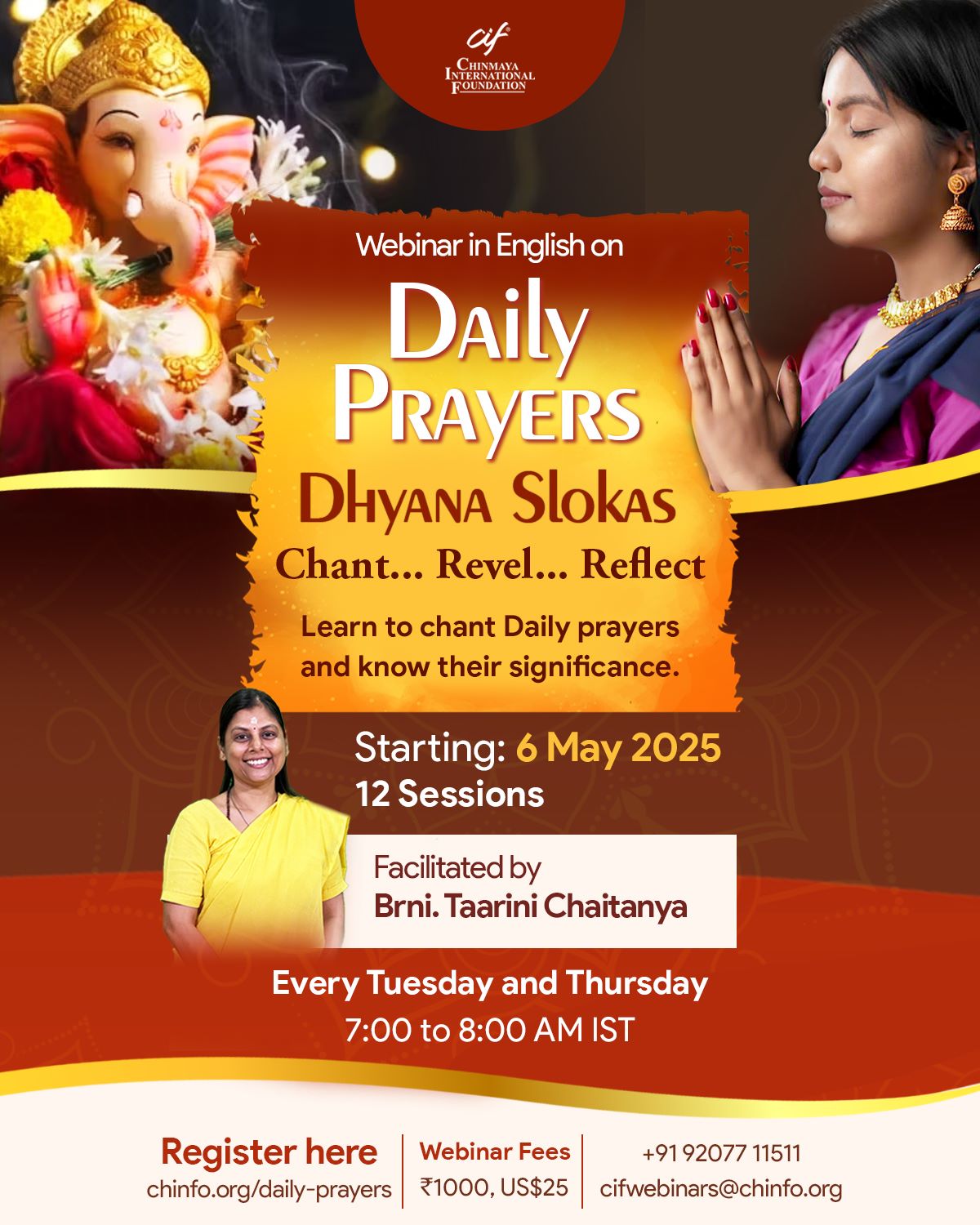 Webinar On Daily Prayers, Dhyana Slokas - Chinmaya International Foundation